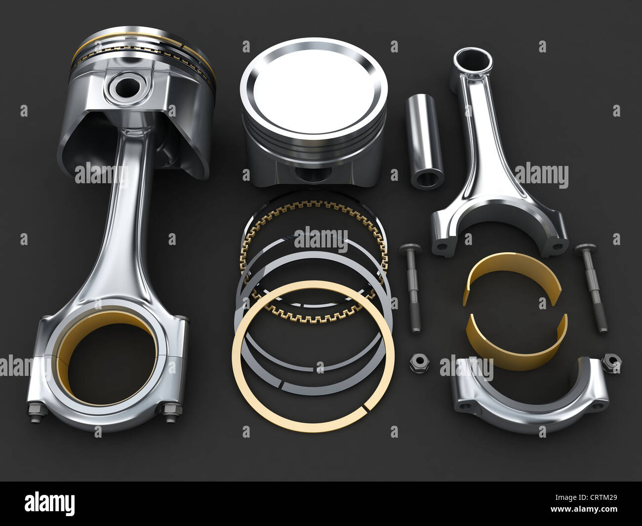 The piston of the machine (done in 3d Stock Photo - Alamy