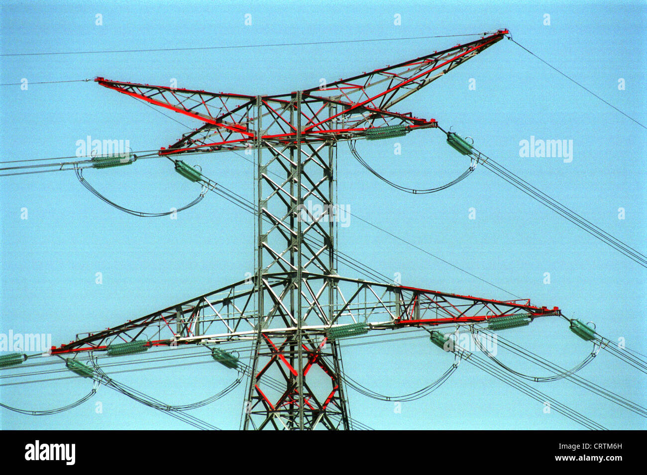 Power pole in France Stock Photo - Alamy