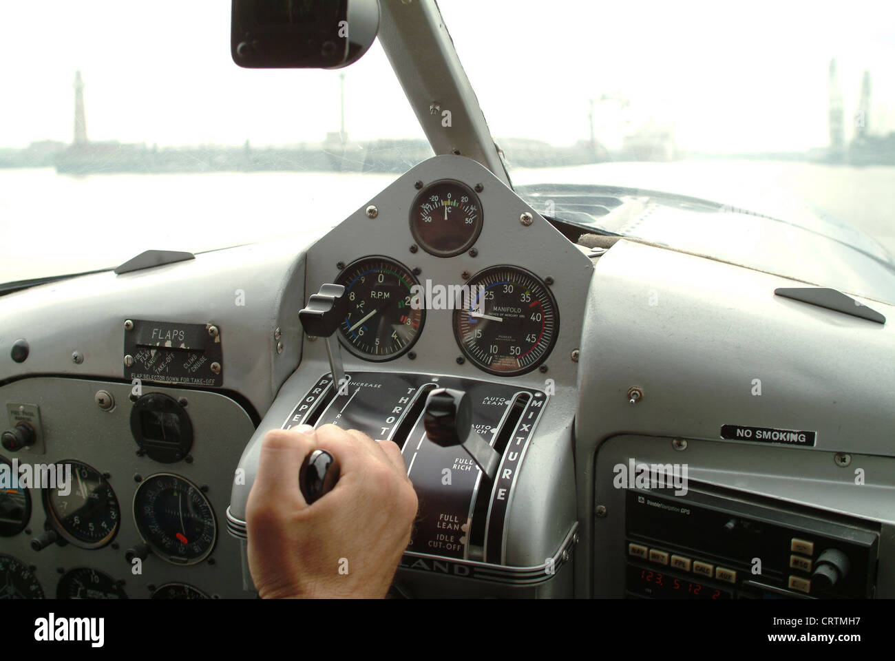 Hand cockpit of hydroplane Stock Photo - Alamy
