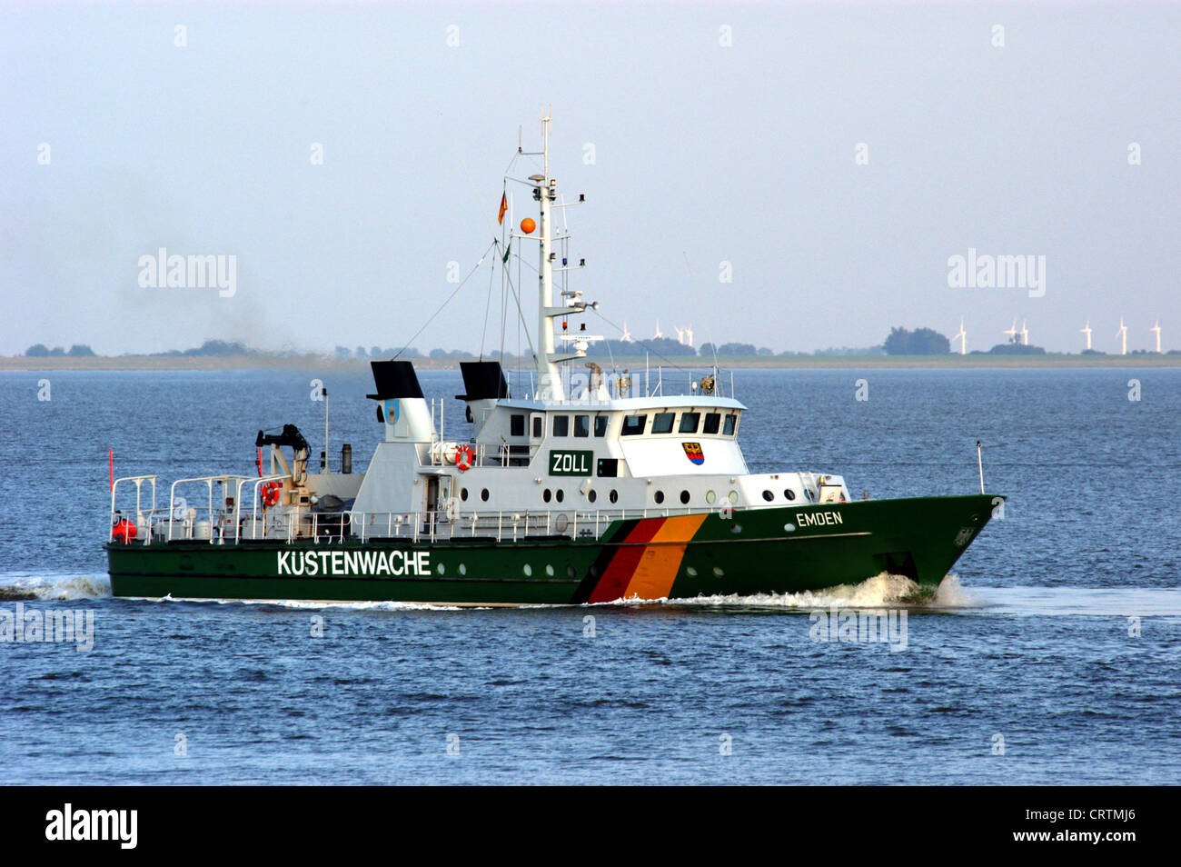 Emden, an inch of the coast guard ship on the river Ems Stock Photo - Alamy