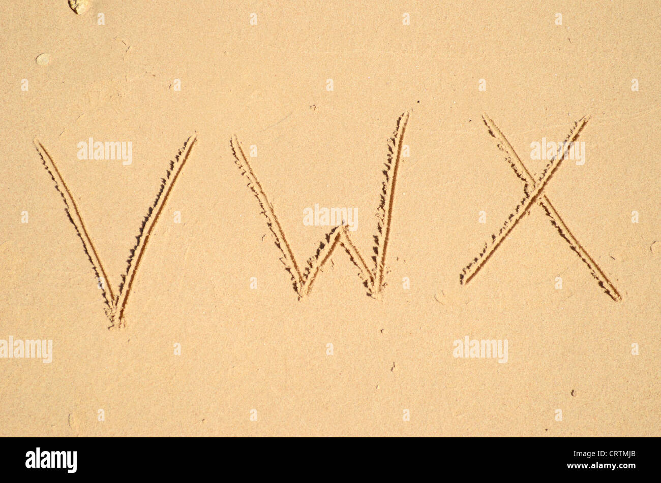 Sand alphabet hi-res stock photography and images - Alamy