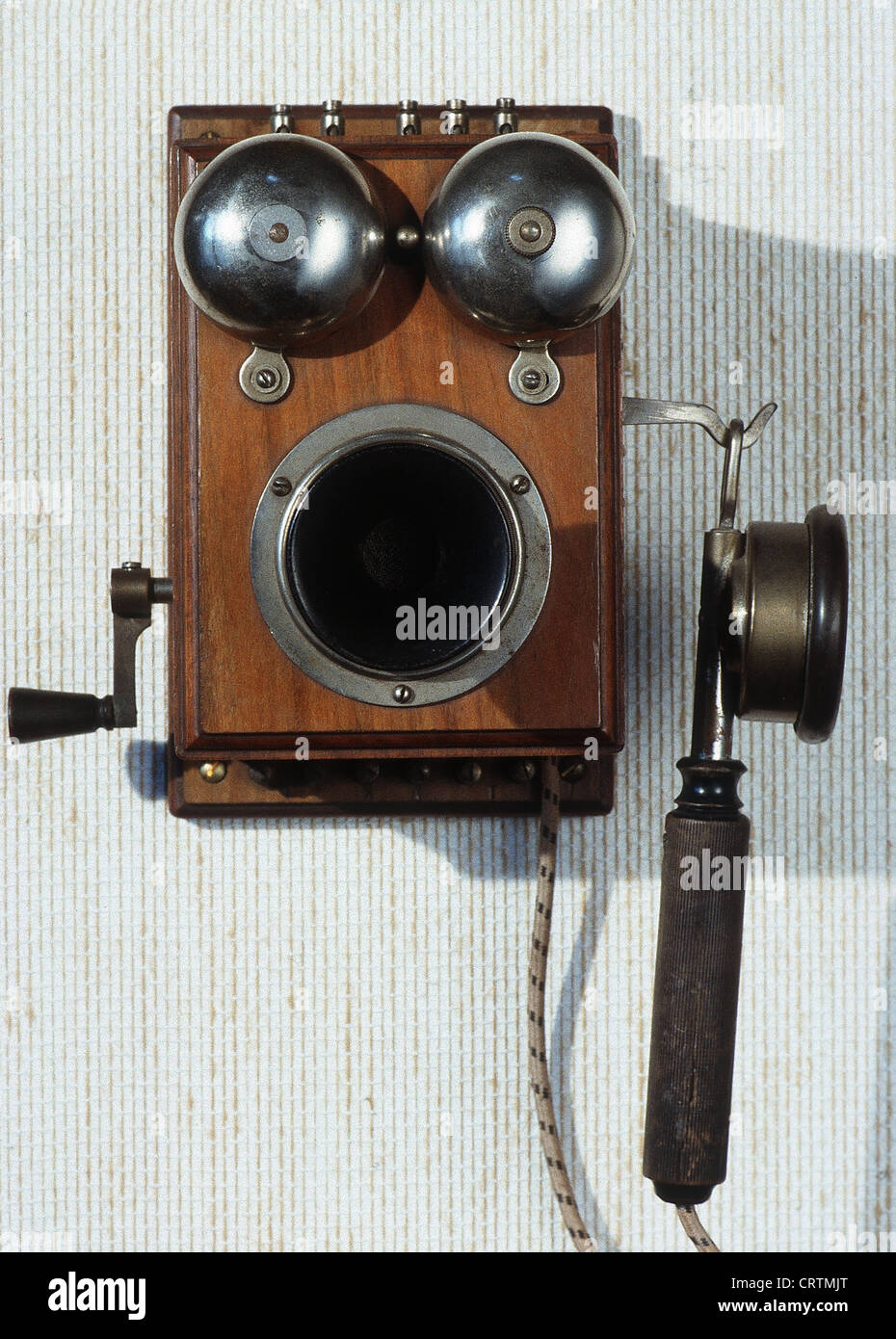 Antique wall phone Stock Photo - Alamy