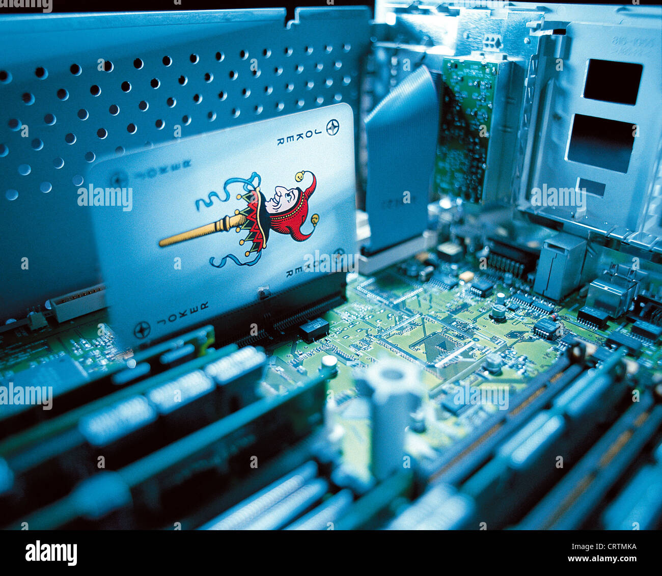 Joker card in a computer Stock Photo - Alamy
