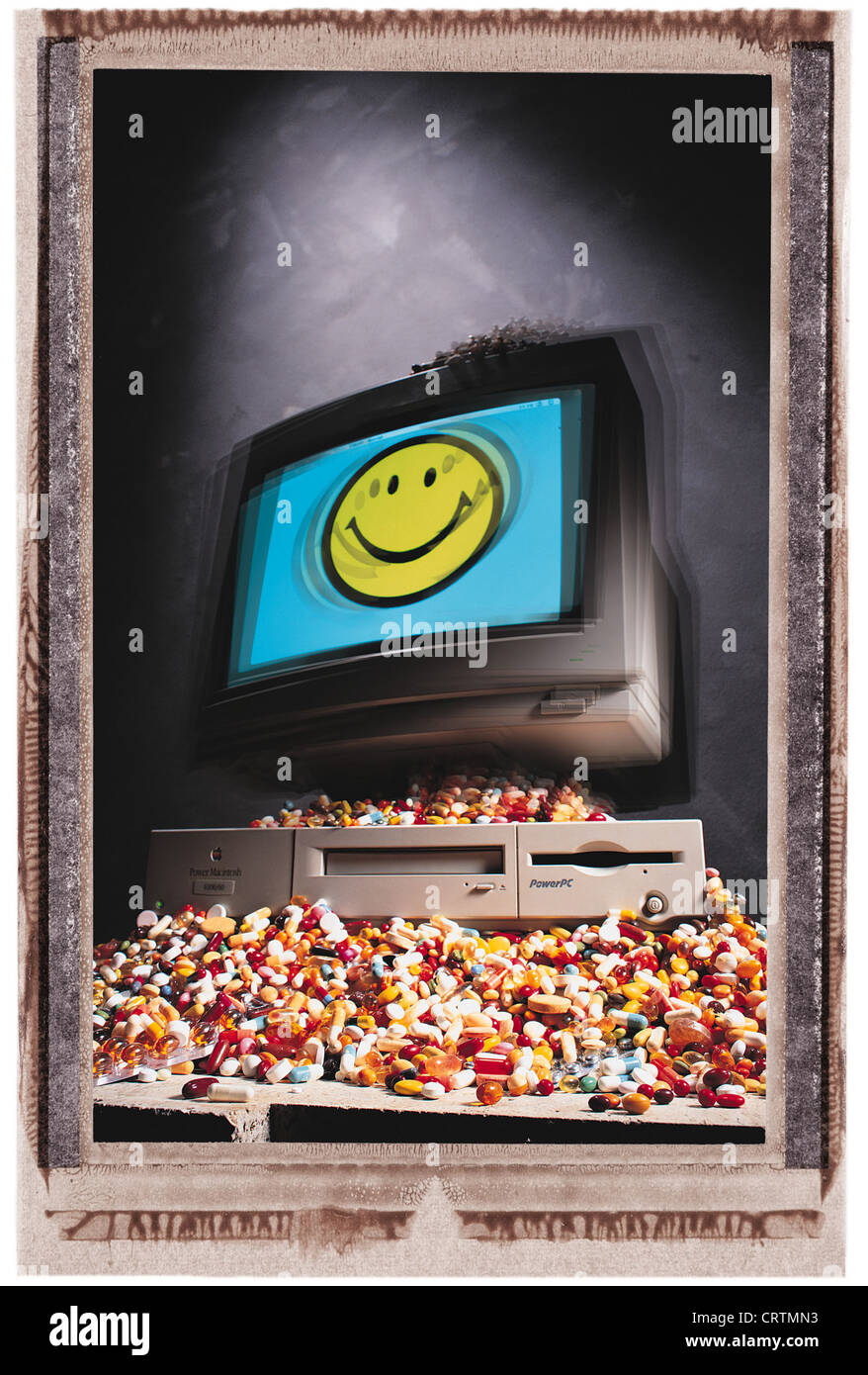 Computer is on a hill pill Stock Photo - Alamy