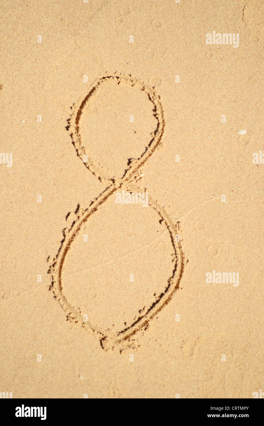 Numbers written on sand hi-res stock photography and images - Alamy