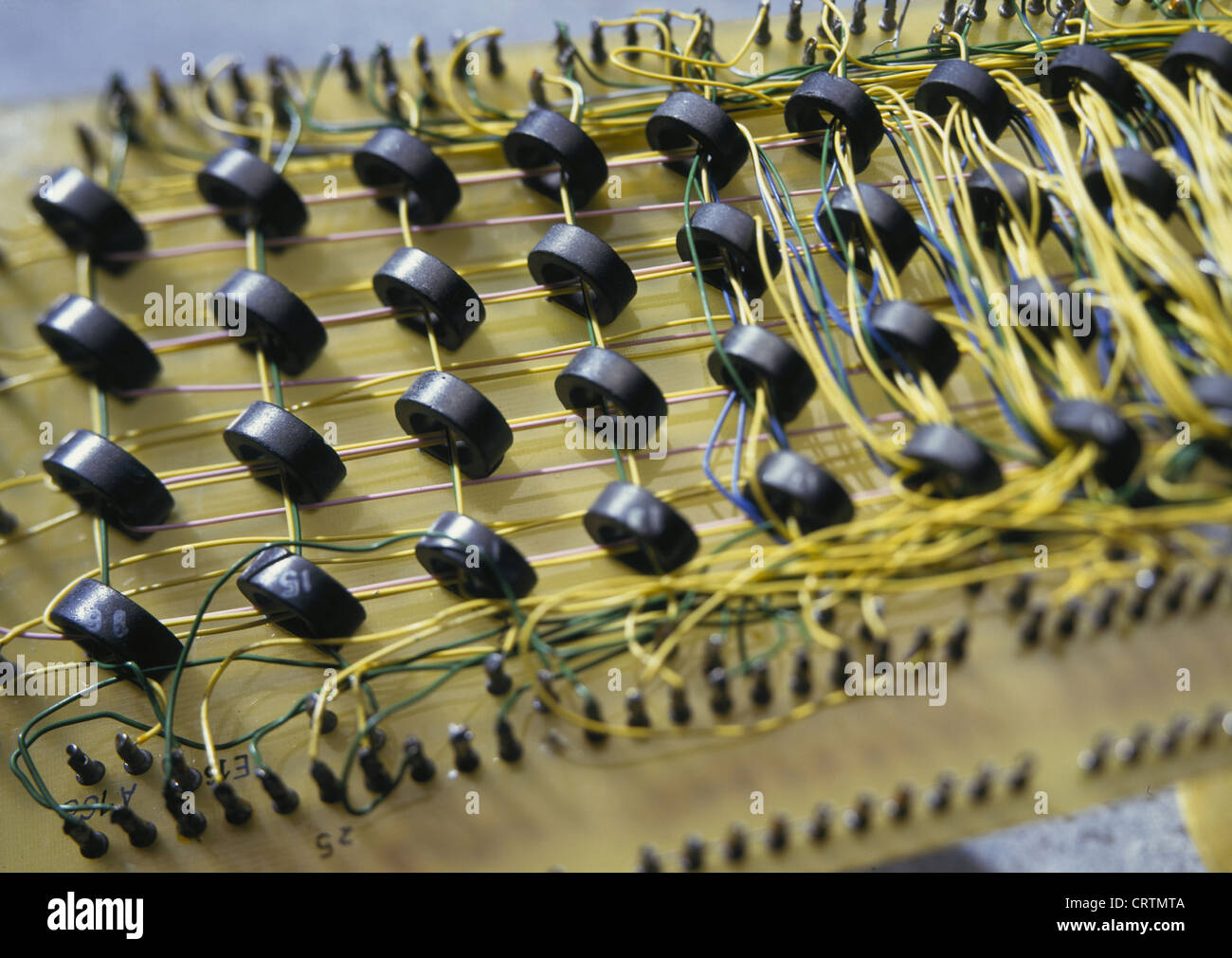 First board with magnetic rings as memory Stock Photo - Alamy