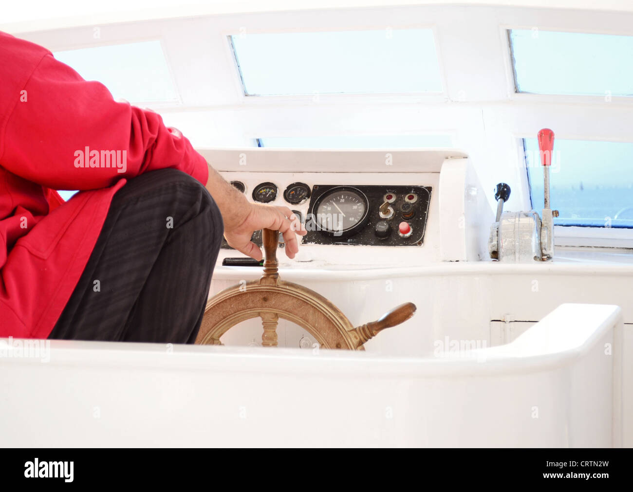 man in cockpit Stock Photo - Alamy