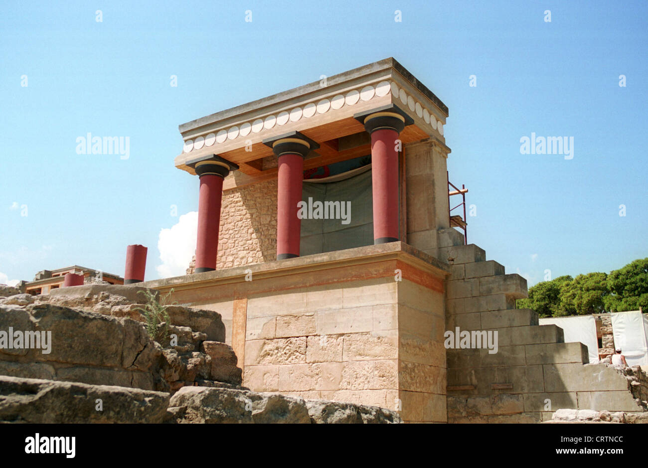 Palace of Knossos - the main staircase Stock Photo - Alamy