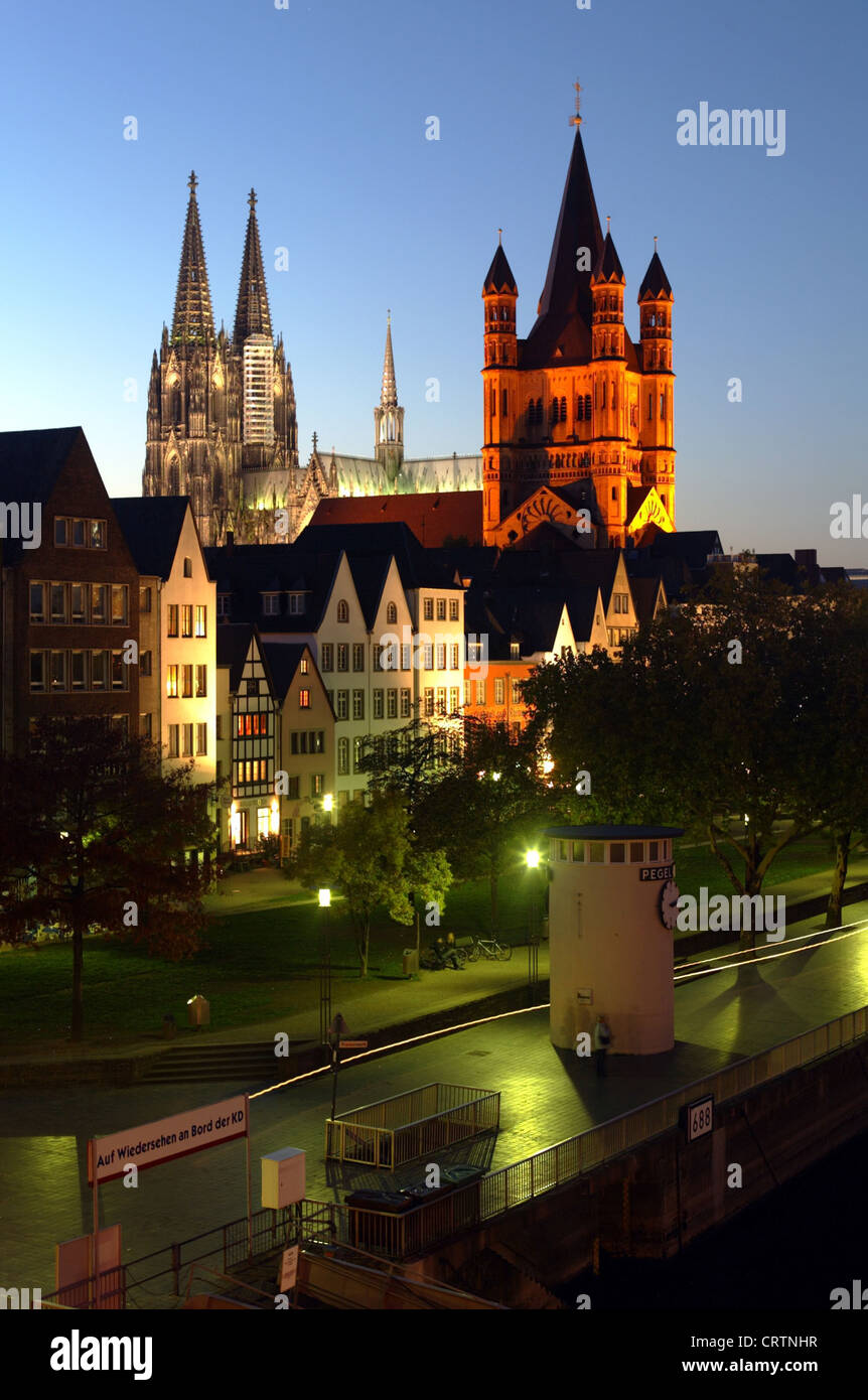 Cologne old town view Stock Photo - Alamy