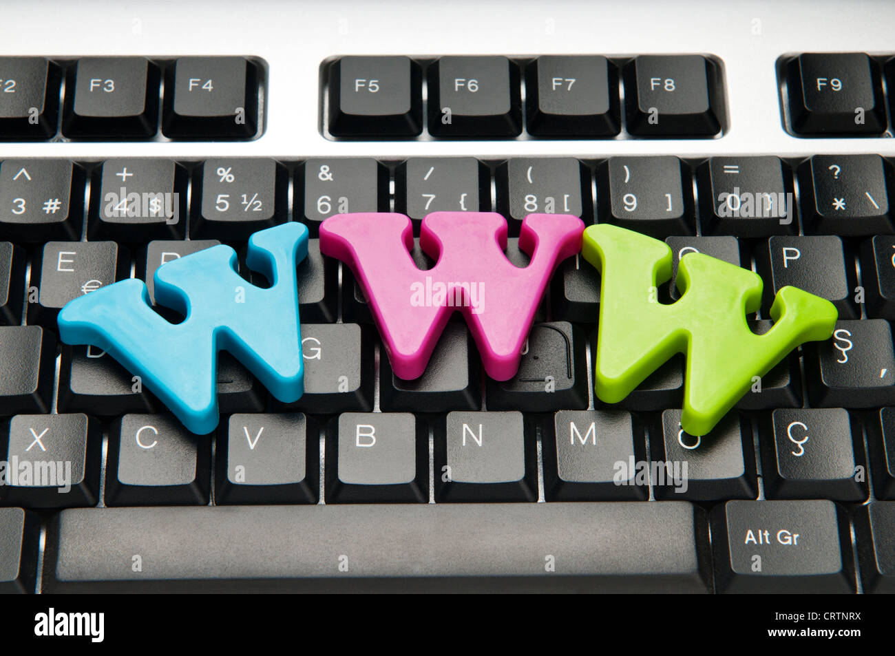 WWW letters on the keyboard Stock Photo - Alamy