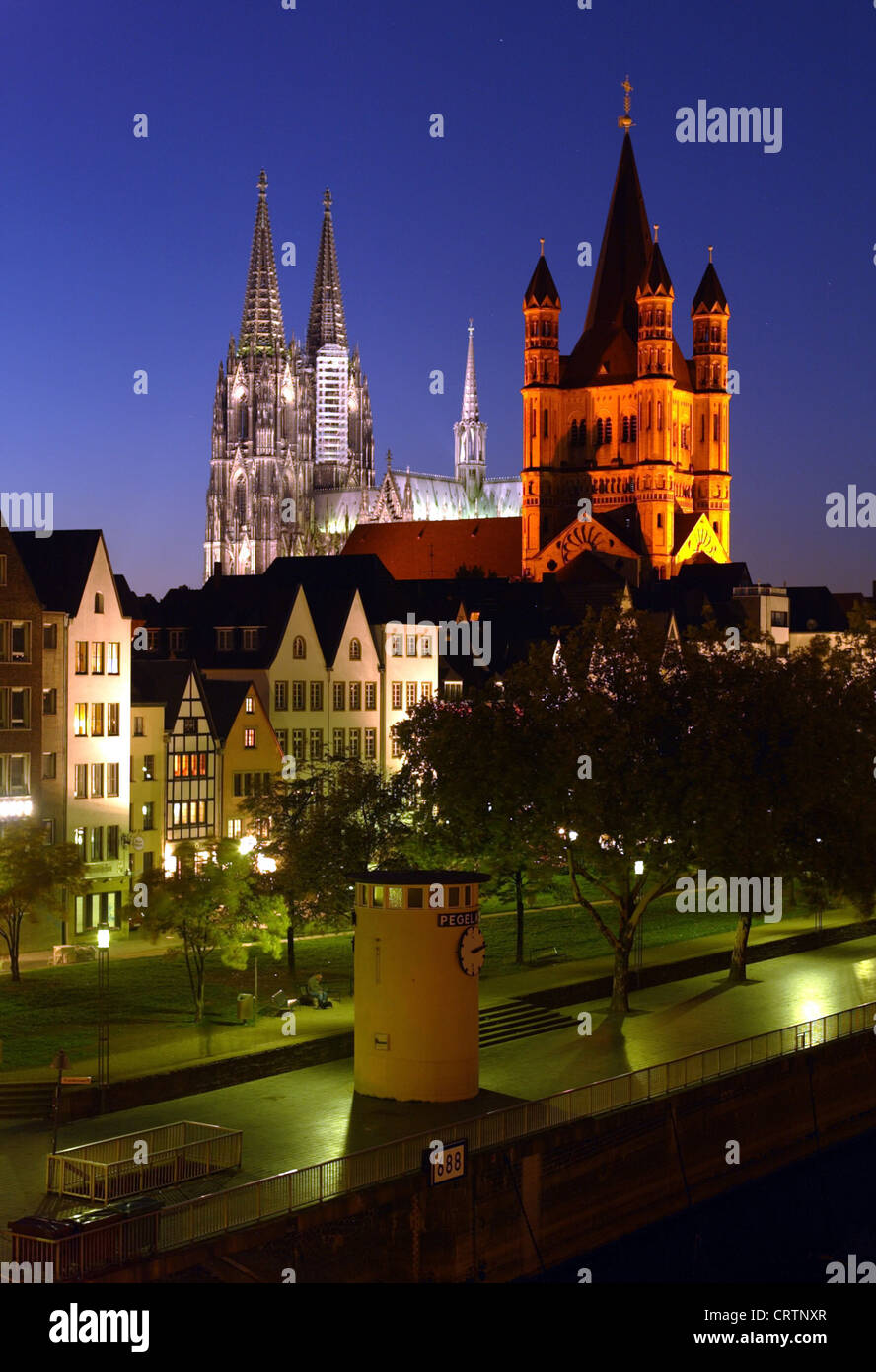 Cologne old town view Stock Photo - Alamy
