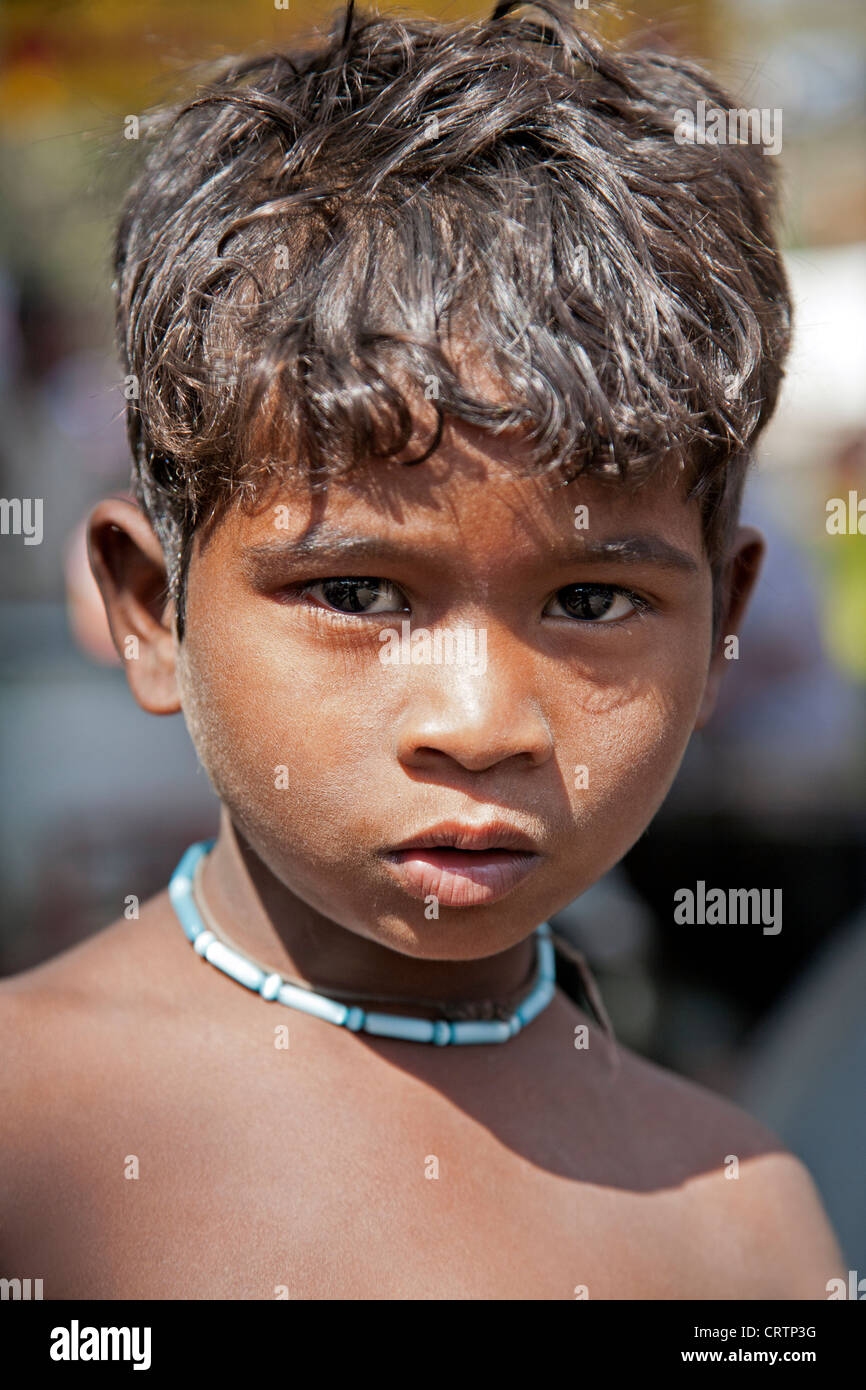 Indian boy. Benares. India Stock Photo - Alamy