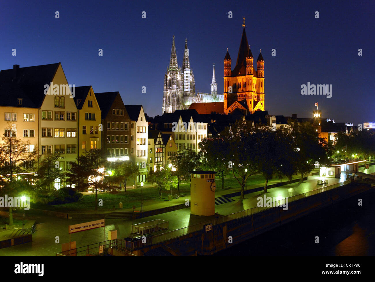 Cologne old town view Stock Photo - Alamy