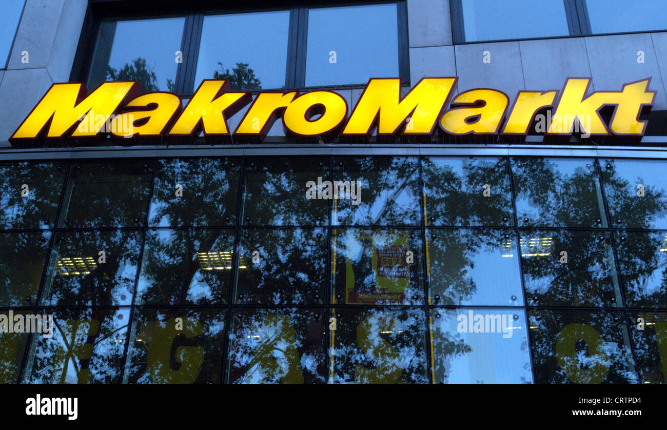 Logo of macro market, Berlin Stock Photo - Alamy