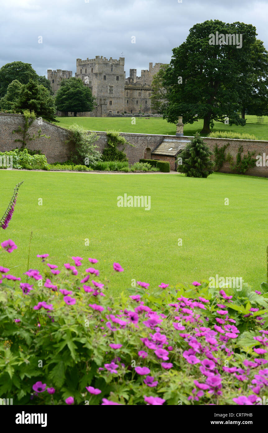 Raby Castle and formal gardens. For editorial use only Stock Photo - Alamy