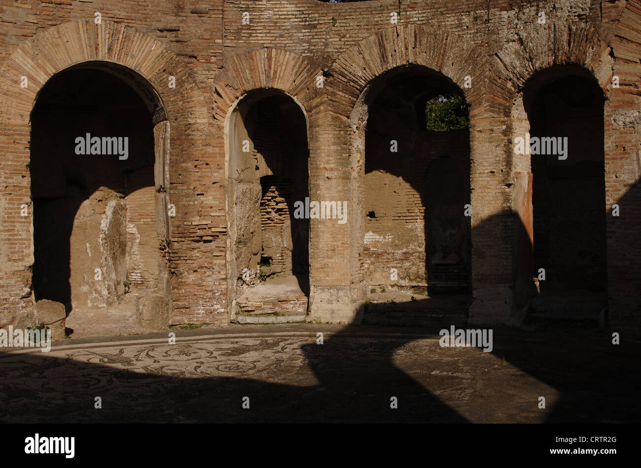Ostia Antica. Baths of the Seven Sages. 2nd century AD. Round hall ...
