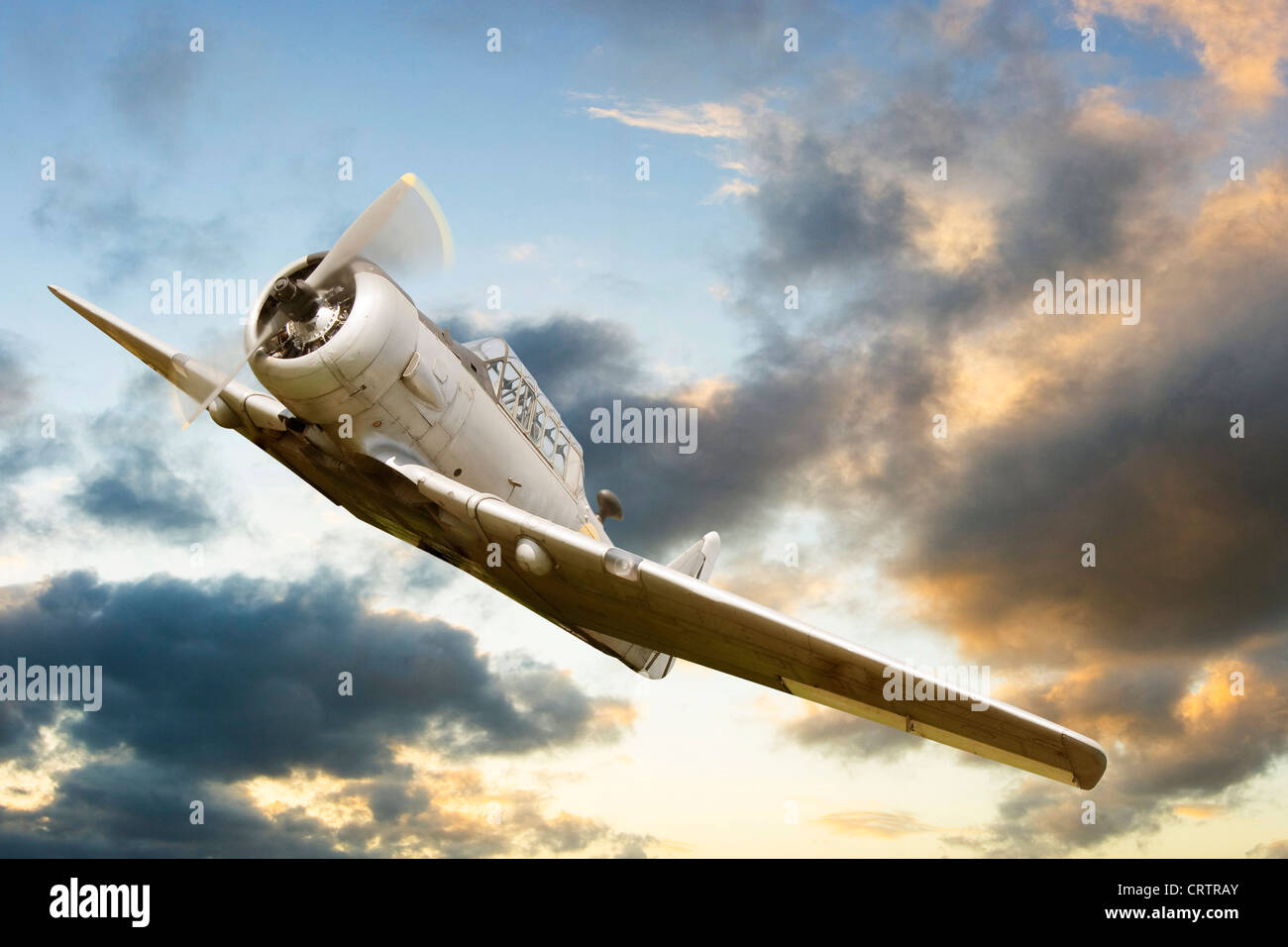 vintage historic old war aircraft in a background Stock Photo - Alamy