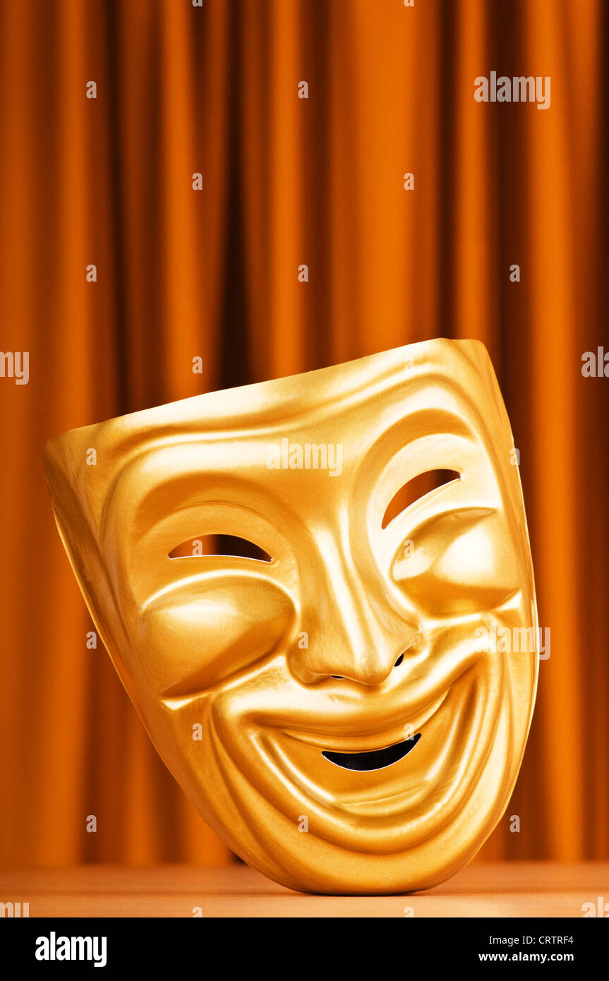 Theatre mask against the background Stock Photo - Alamy