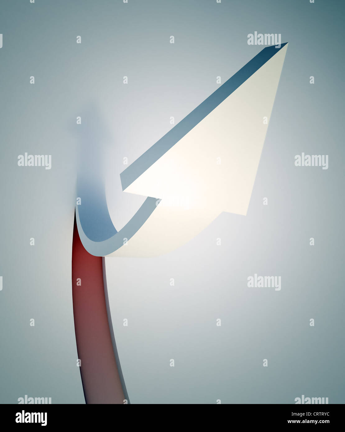 Arrow pointing up Stock Photo - Alamy