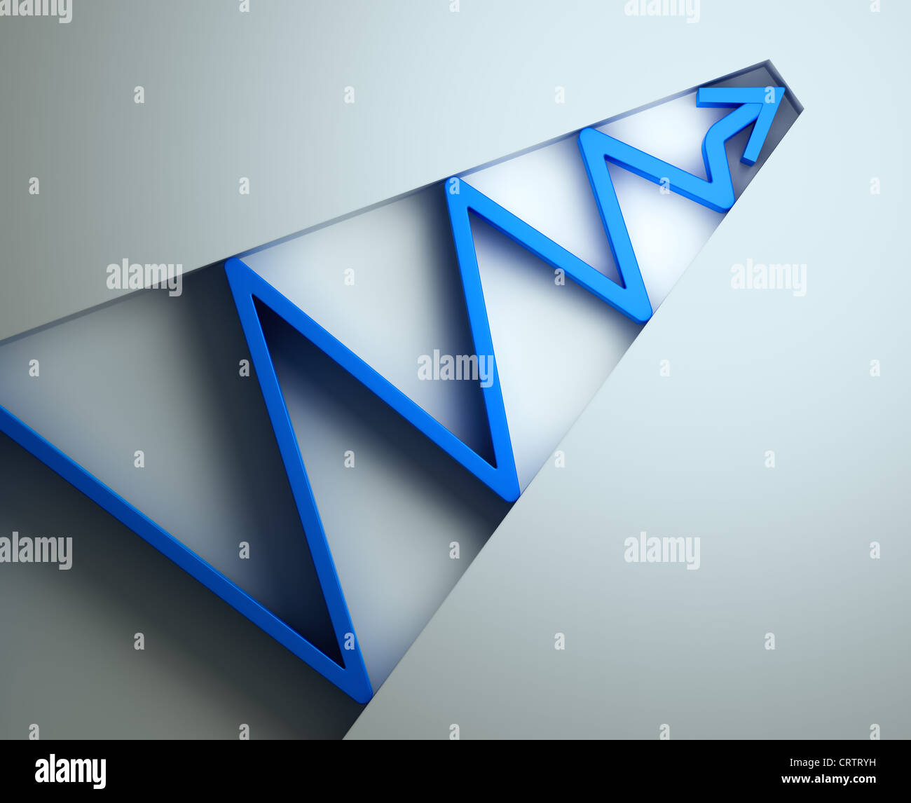 Blue 3D arrow Stock Photo - Alamy
