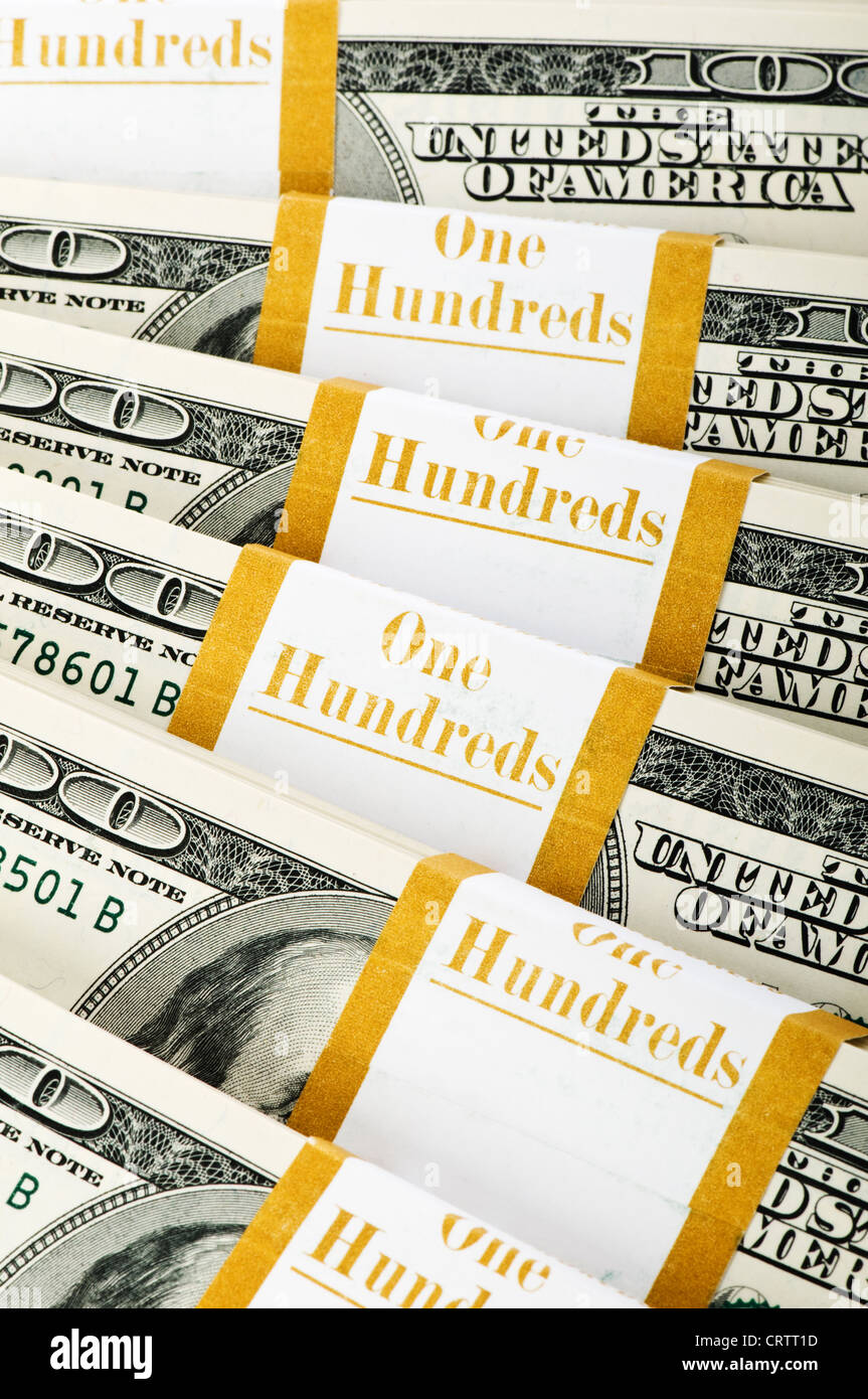 Close up of dollar stacks Stock Photo - Alamy