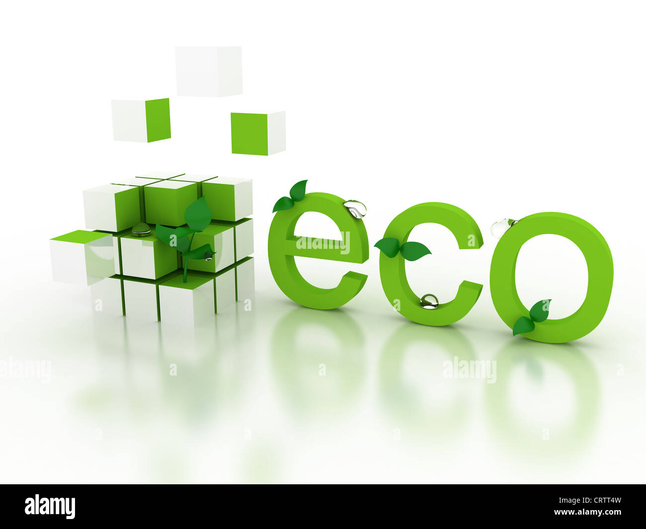Ecological concept. 3d render Stock Photo - Alamy