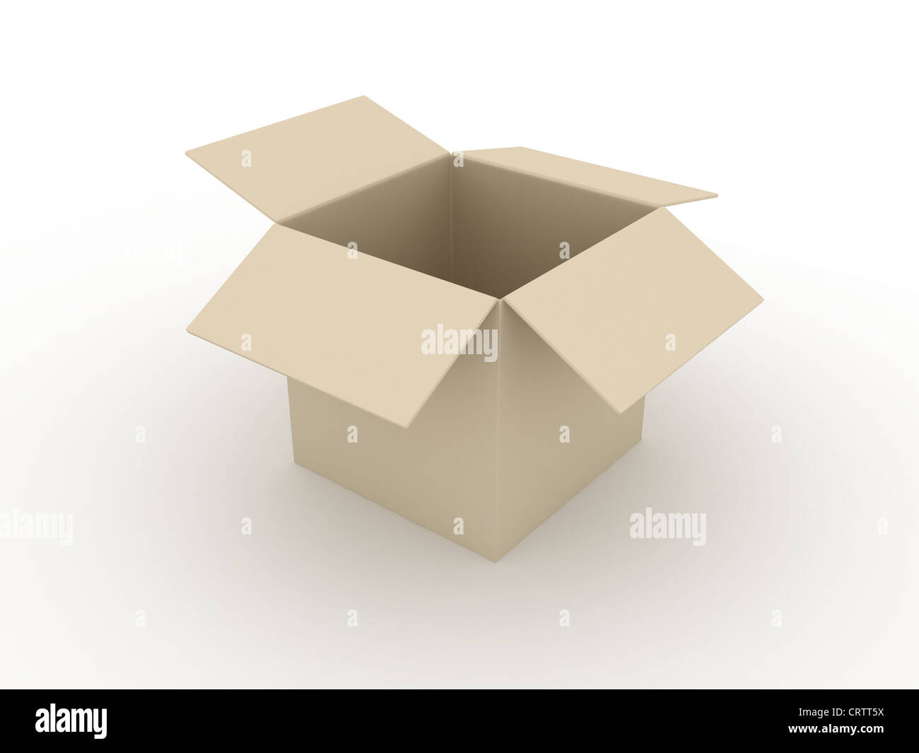 Box on white background. 3d render Stock Photo - Alamy
