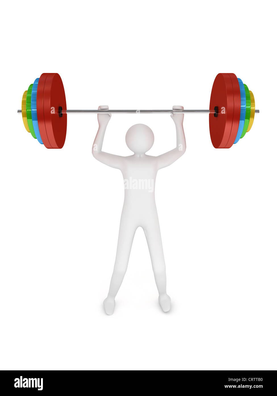 Barbell on white background Stock Photo - Alamy