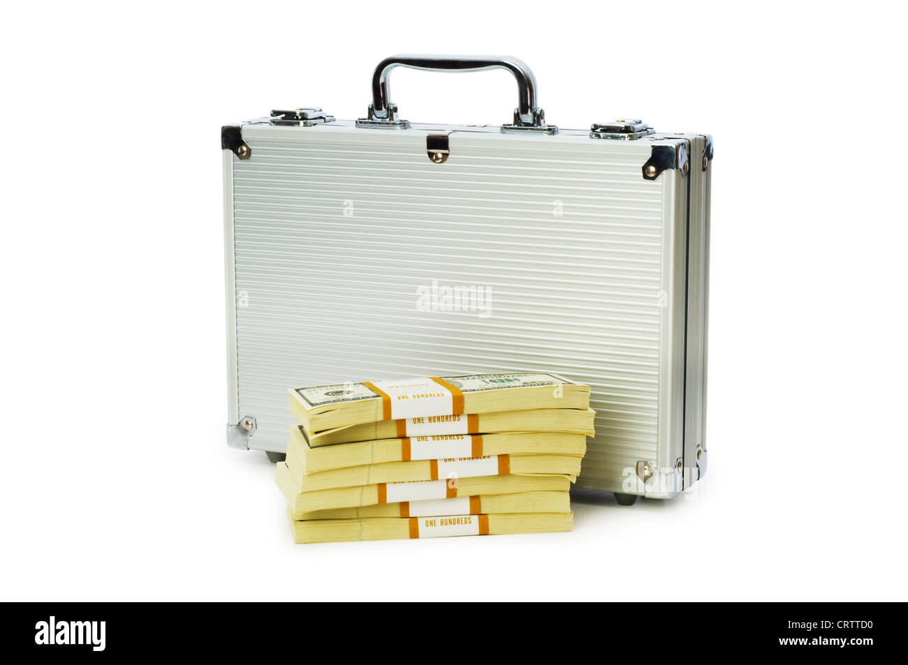 Money in the case isolated on white Stock Photo - Alamy