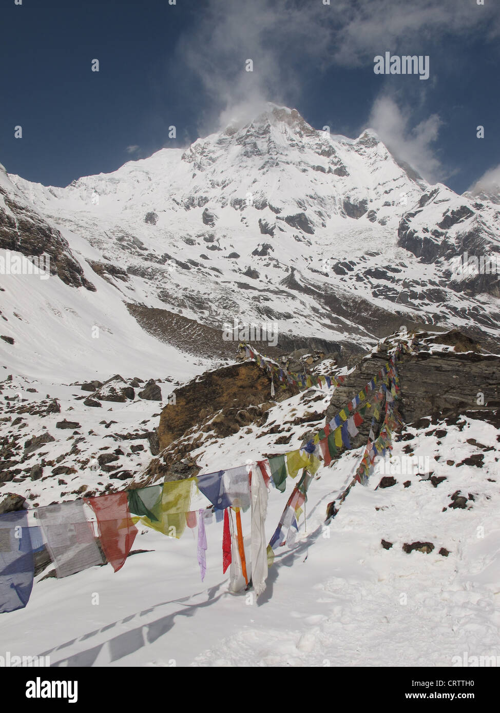 Prayer flags in the Himalayas Stock Photo - Alamy