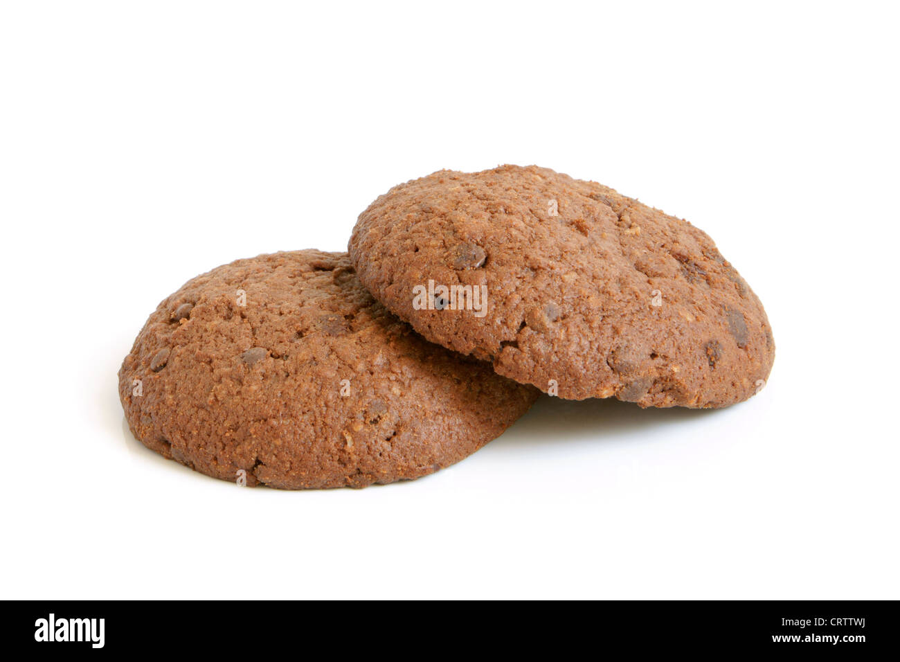 Shortbread oatmeal cookies isolated Cut Out Stock Images & Pictures - Alamy