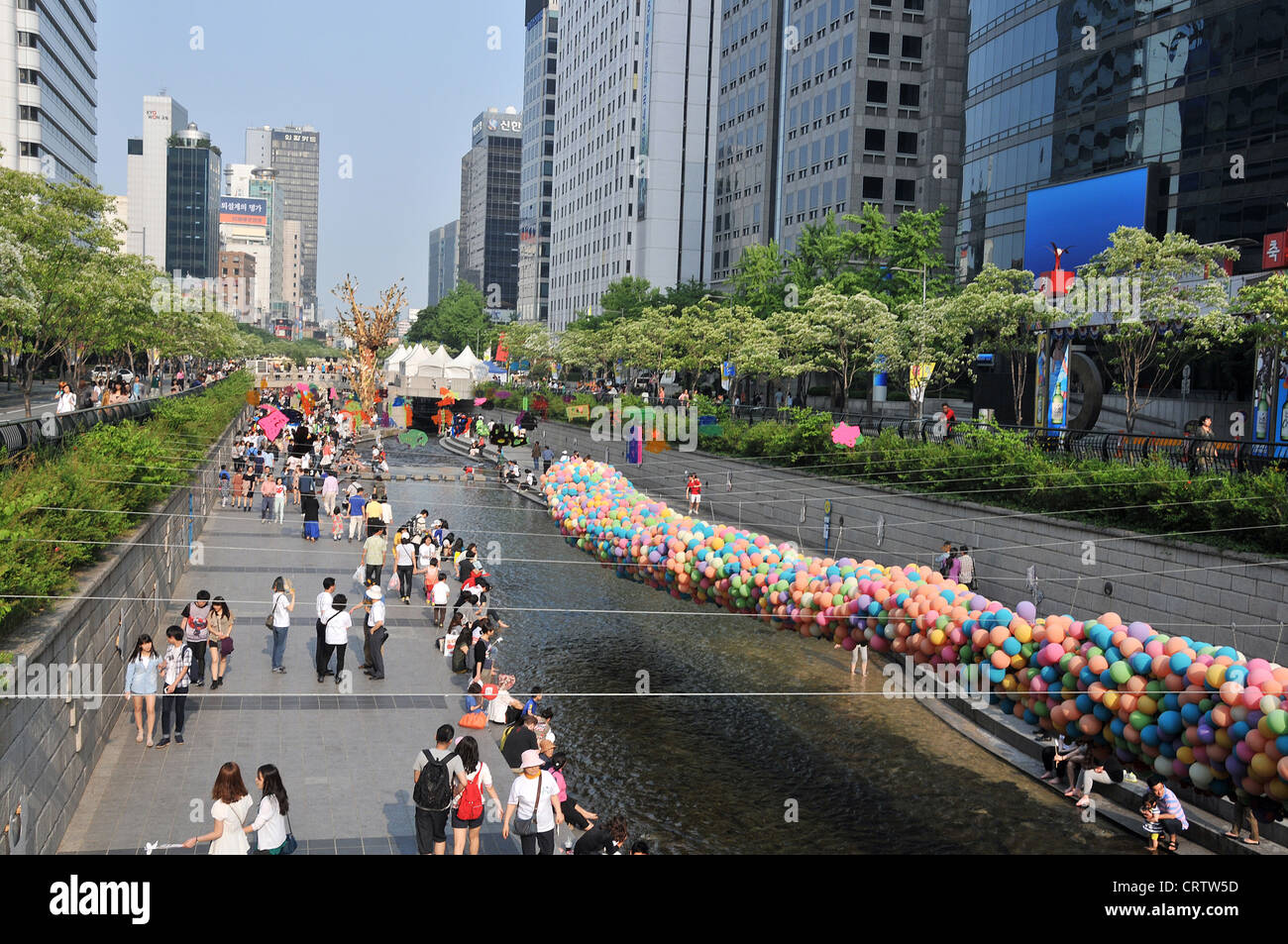 Cheonggyecheon river Seoul South Korea Asia Stock Photo - Alamy