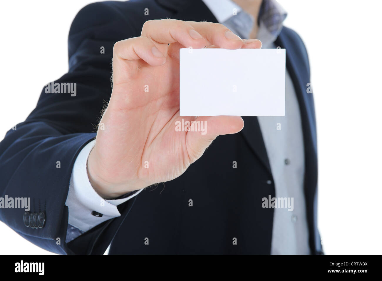 man handing a blank Stock Photo - Alamy