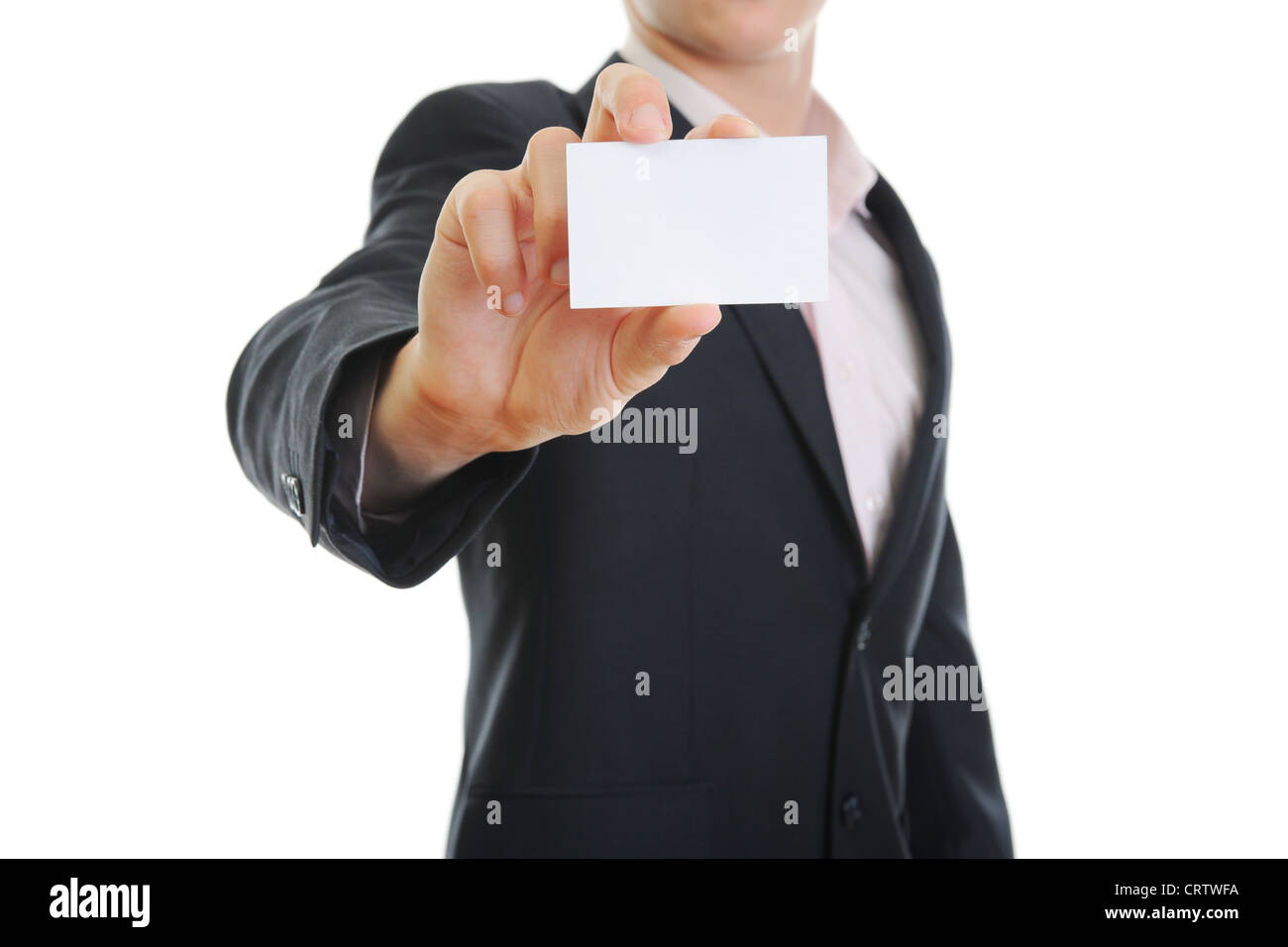 man handing a blank Stock Photo - Alamy