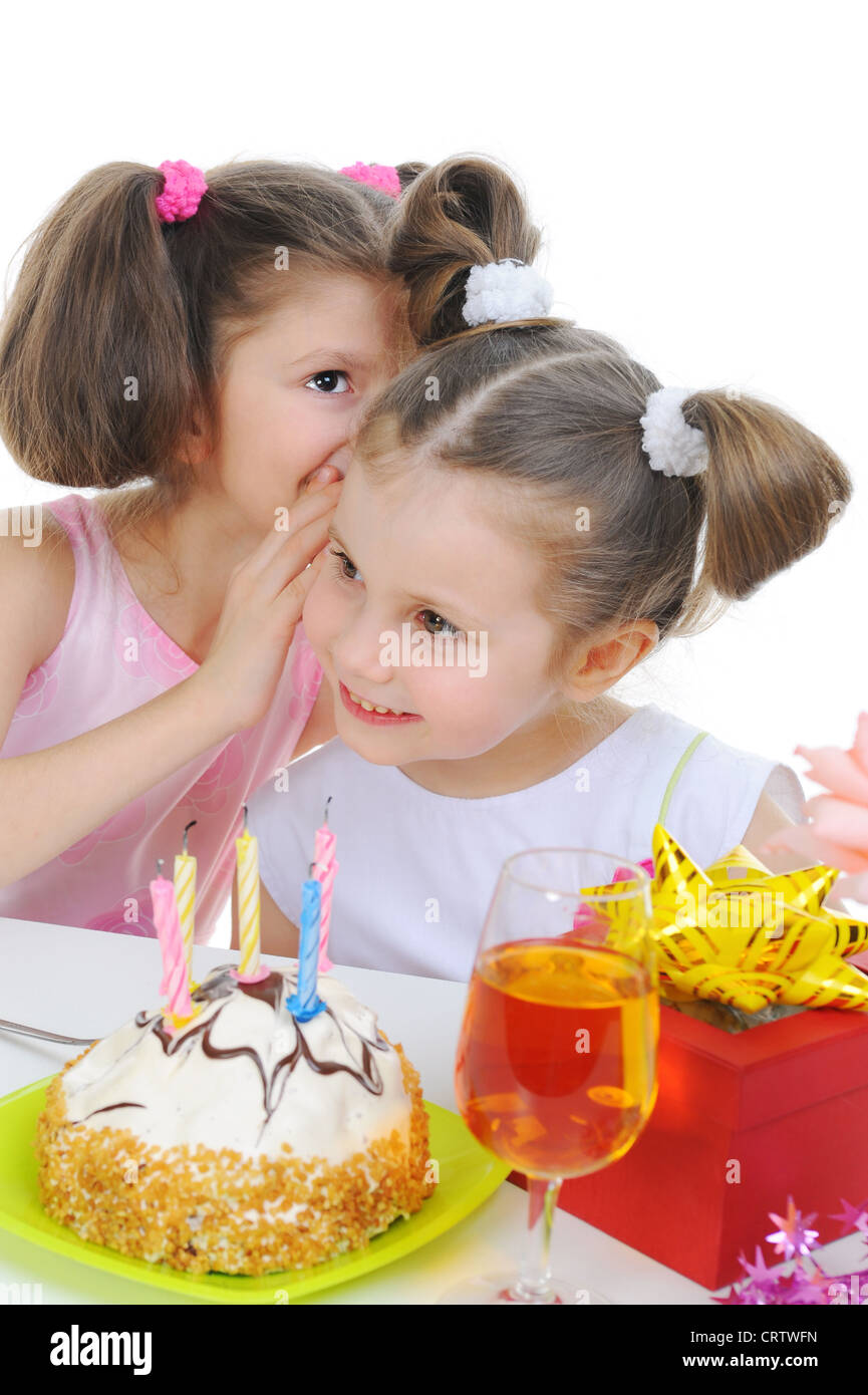 Beautiful little girl celebrates birthday Stock Photo - Alamy