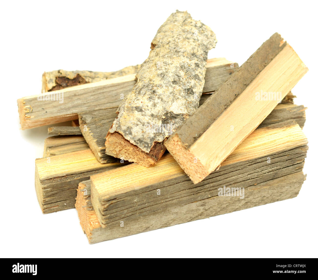 stack of firewood on white Stock Photo - Alamy