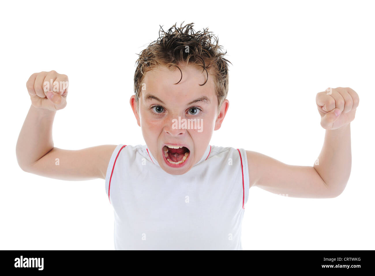 Angry little boy Stock Photo - Alamy