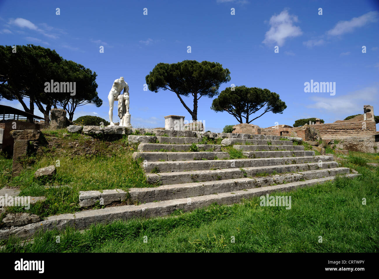 Italy, Rome, Ostia Antica, area of the republican temples, temple of ...
