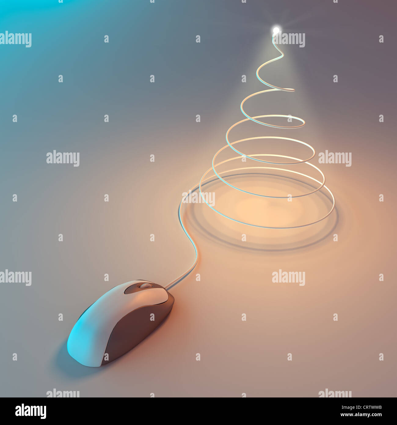 Computer Christmas tree Stock Photo - Alamy