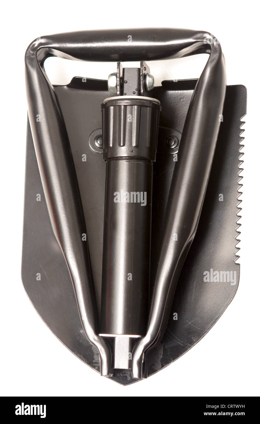 folding shovel isolated Stock Photo - Alamy