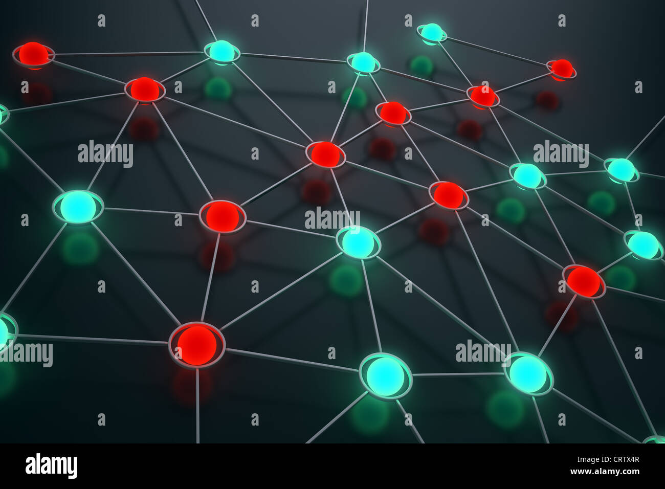 Network concept image - glowing spheres Stock Photo - Alamy