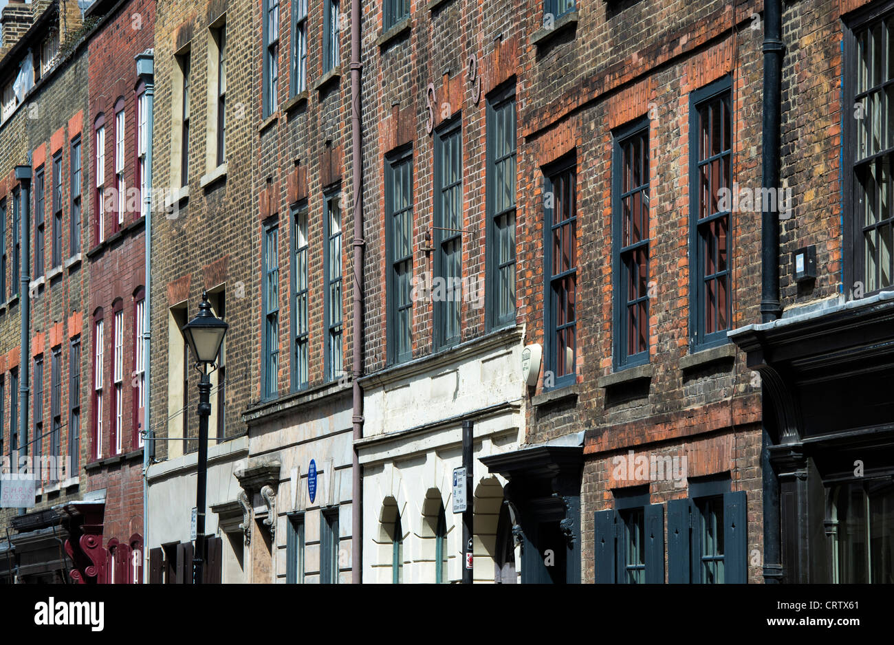 Princelet street, Victorian terraced houses, Spitalfields, Tower ...