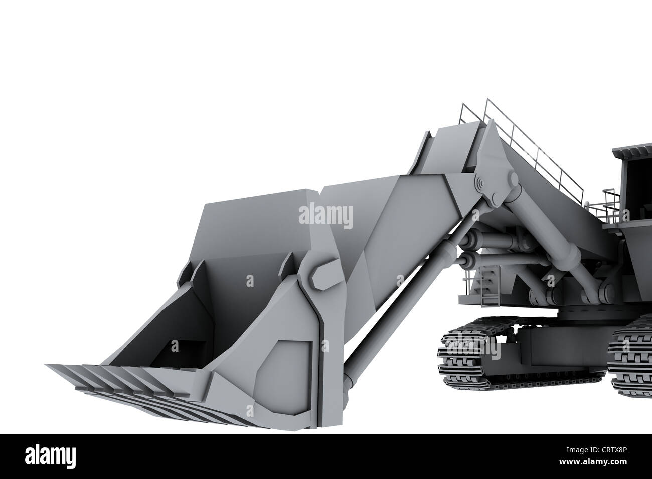 Grey model of the digger Stock Photo - Alamy