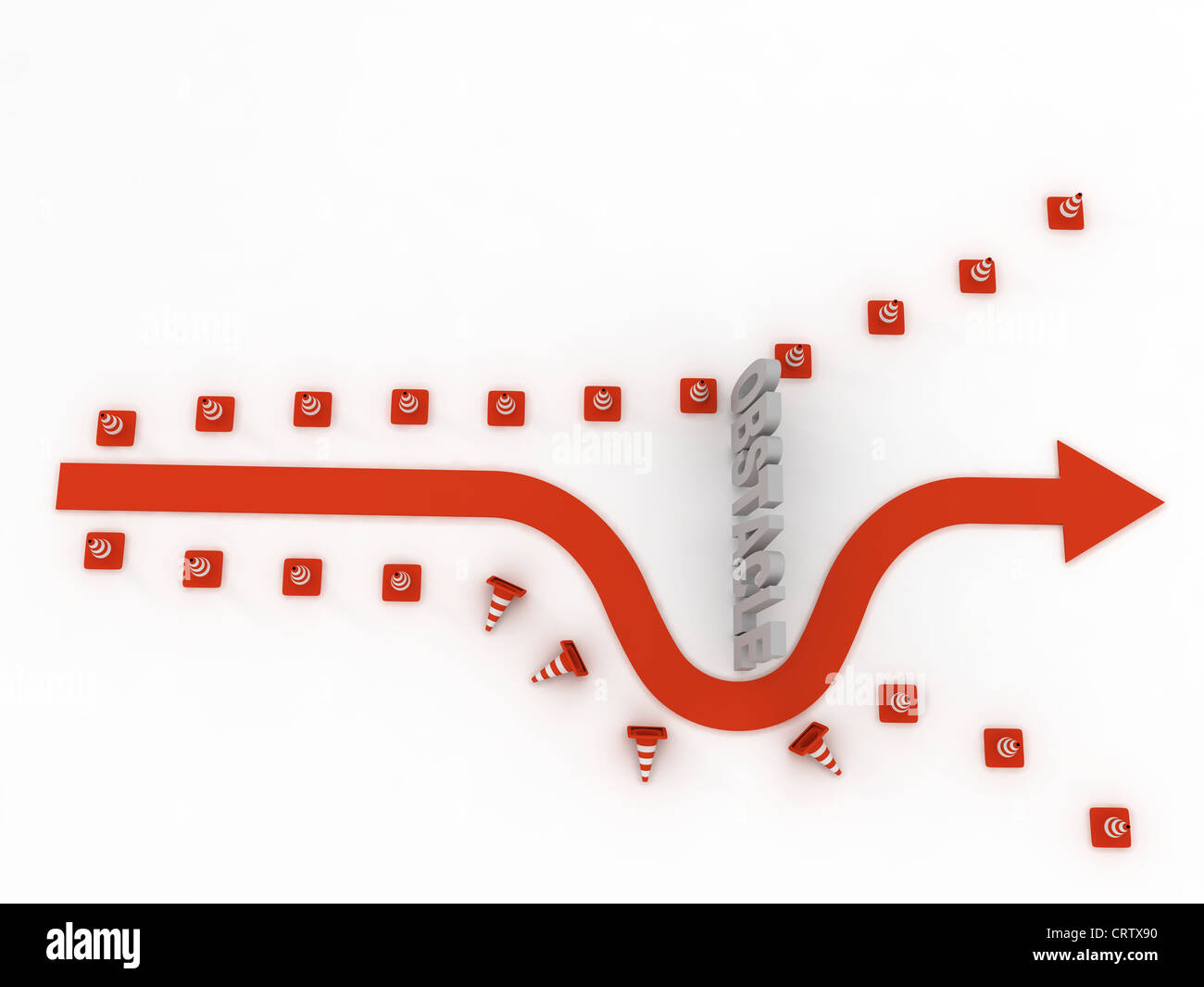 Cone obstacles hi-res stock photography and images - Alamy