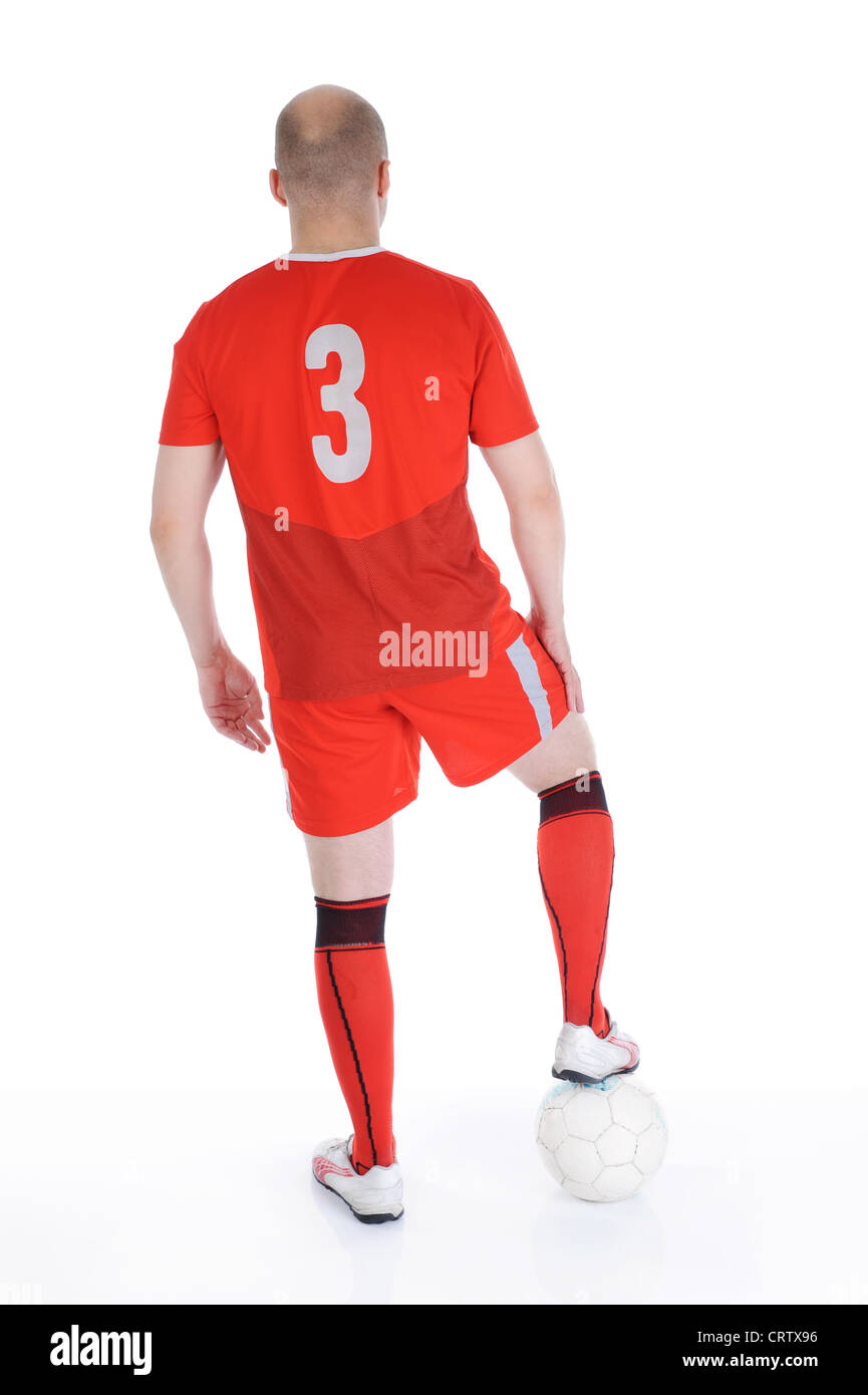 Male footballer back holding ball hi-res stock photography and images ...