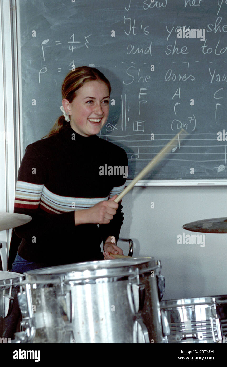 Drums music classroom hi-res stock photography and images - Alamy