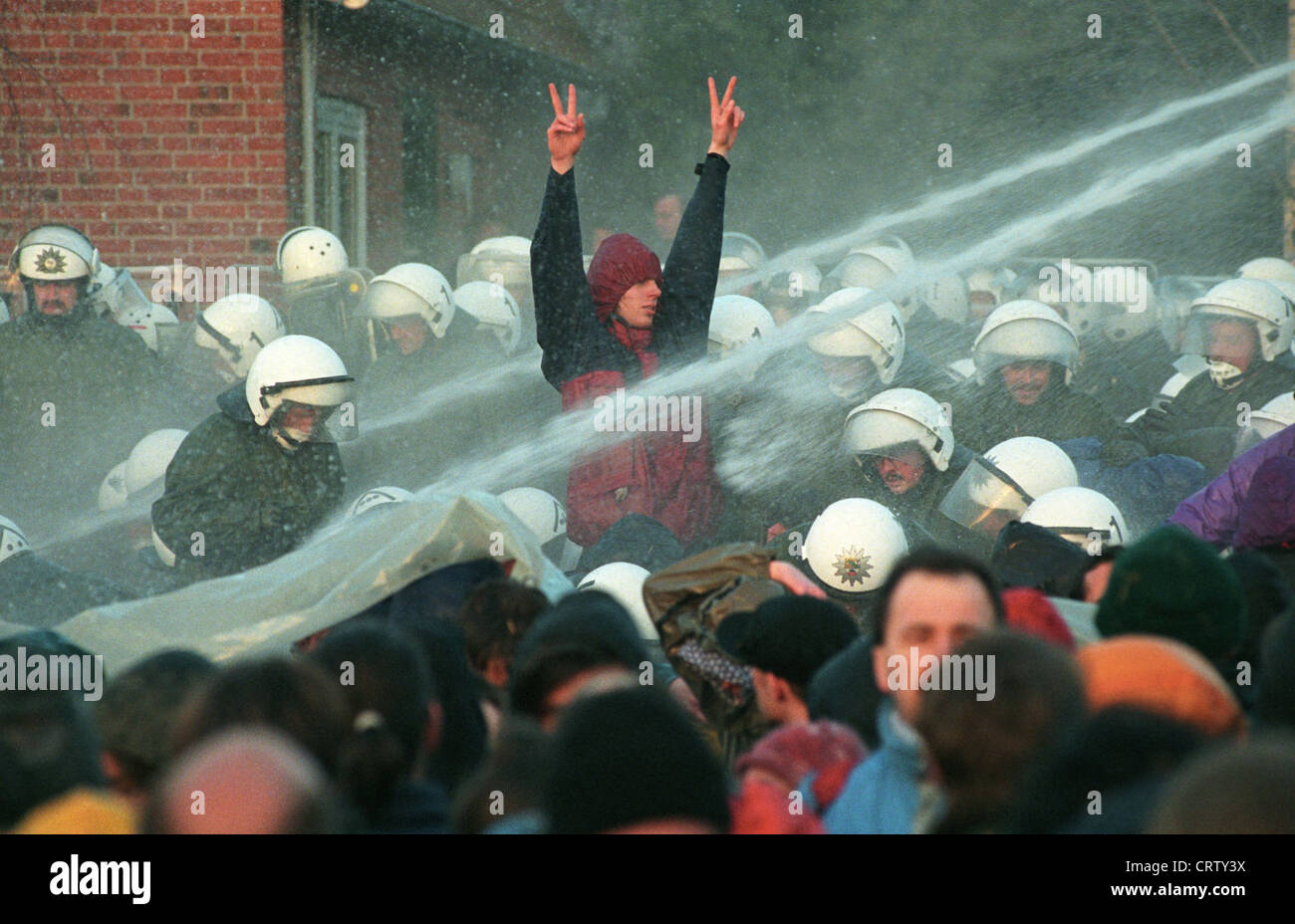 Protest against nuclear waste transport in Dannenberg Stock Photo - Alamy