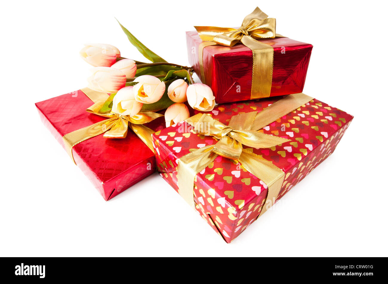 Holiday christmas gifts boxes Cut Out Stock Images & Pictures - Alamy
