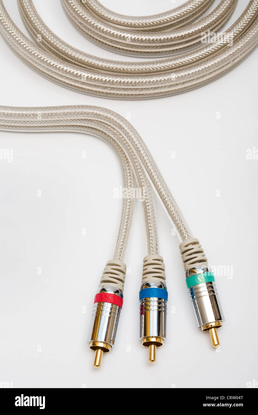 component video cable Stock Photo - Alamy