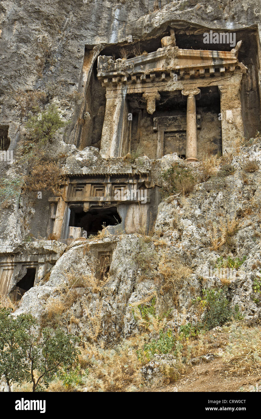 Turkey Fethiye Lycian Rock Tombs Stock Photo - Alamy